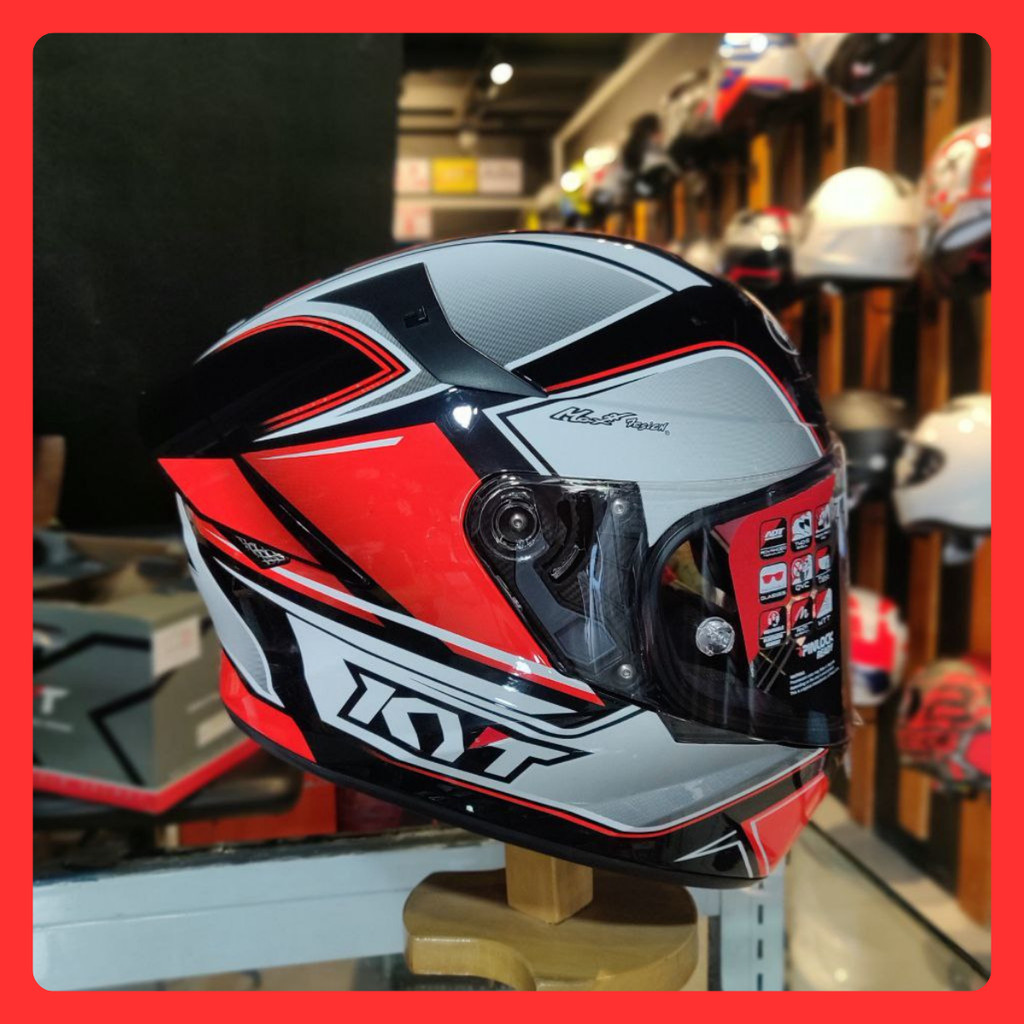 kyt ttc tourist red fluo single visor fullface helmet | Shopee Philippines