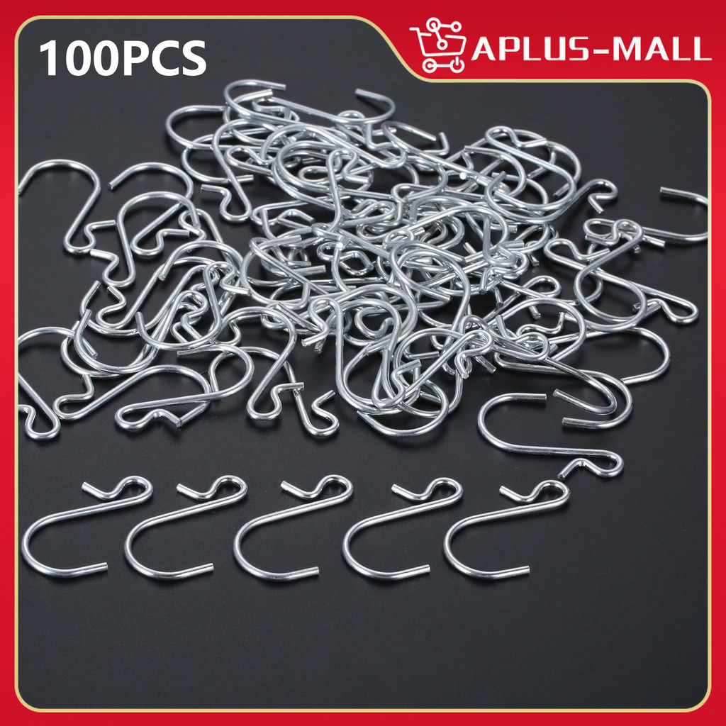 100pcs Mini Small S Hook S-shaped Hooks Stainless Steel S-Shape Hook ...