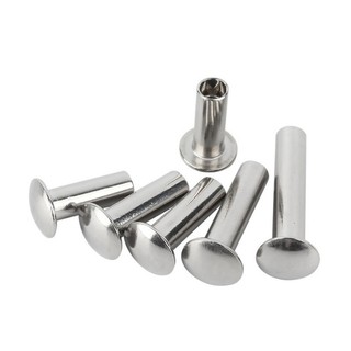 GB873 304 Stainless Steel Round Flat Truss Head Half Semi Hollow Shank ...