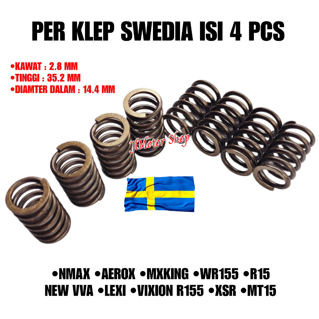 Valve SPRING - PER VALVE SWEDEN YAMAHA R15 VVA - Vixion R 155 - AEROX ...