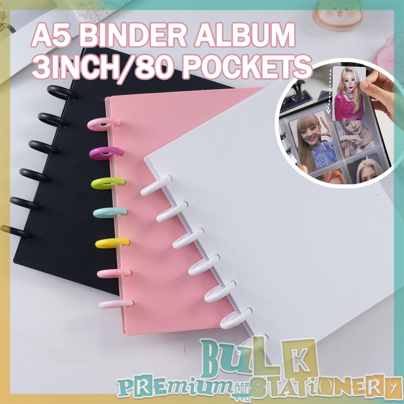 Bulk A5 Binder Album 80 Pockets 3inch Photocard Storage Lomo Card ...