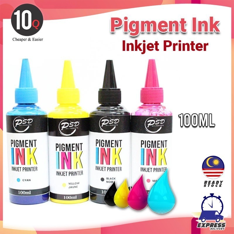 **Waterproof** Craft.E Pigment Ink/Refill Ink 100 ml C/M/Y/K (for Epson ...