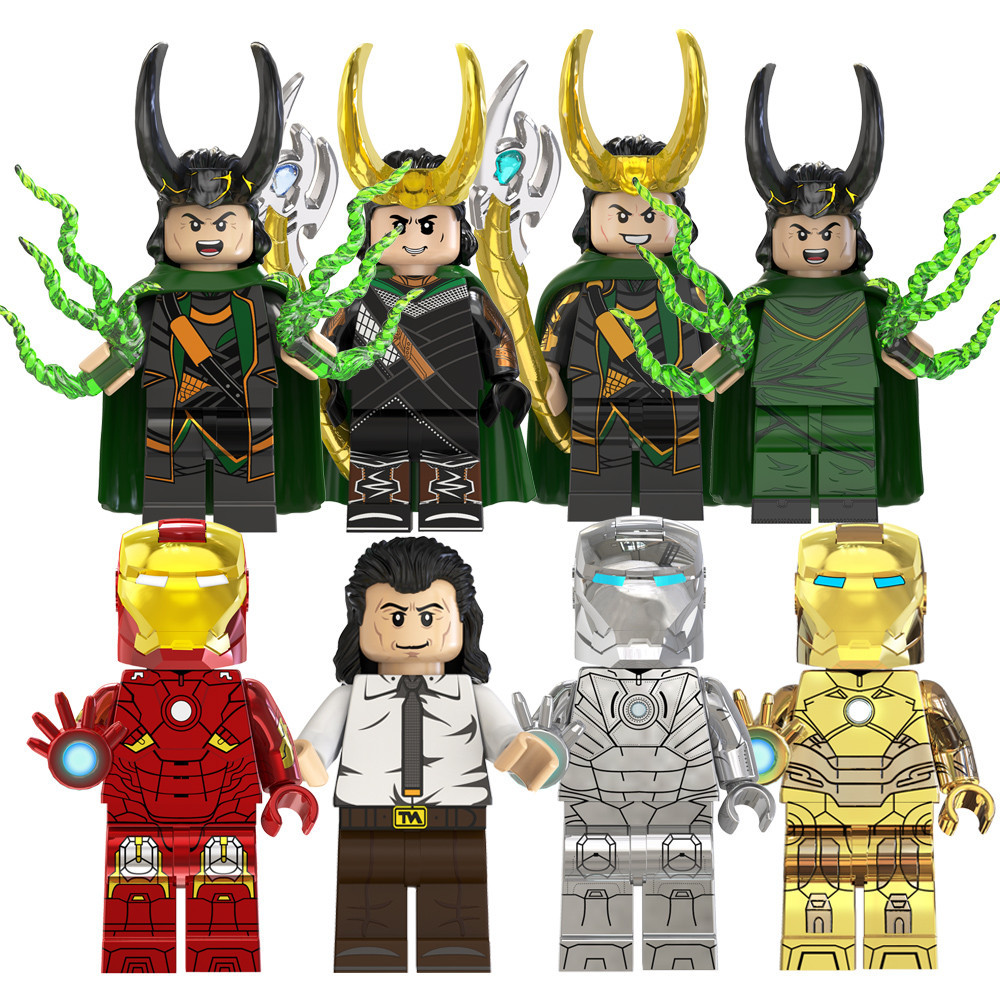 New Super Heroes Movie Iron Assembly Figure Loki Man Building Block ...