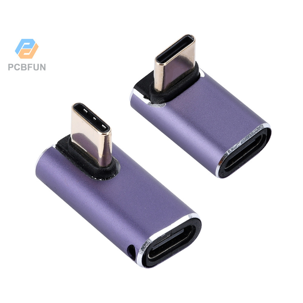 Pcbfun USB 4.0 type-C male to female 240W adapter L-shaped fast ...