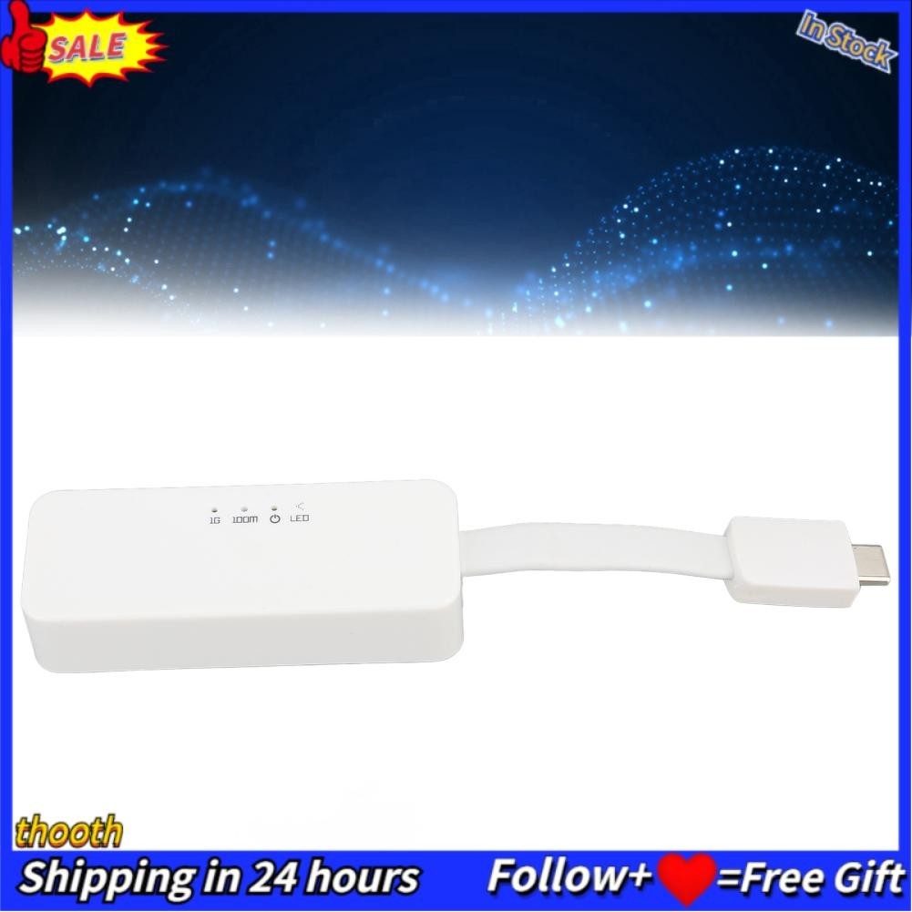 Thooth USB C To Ethernet Adapter Plastic Gigabit RJ45 LAN Network for ...