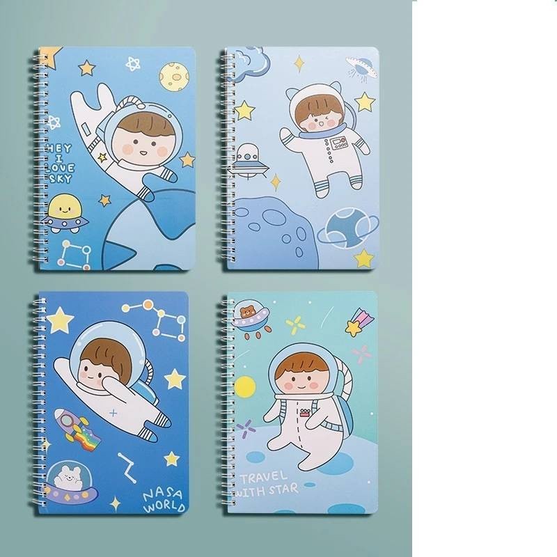 Korean Style A5 Cute Little Girl And Astronaut Notebook HandBook 60 ...