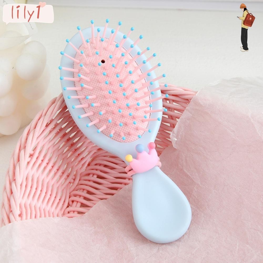 LILY Cartoon Air Cushion Comb, Mini Wear Resistant Cute Girl Hair Comb ...