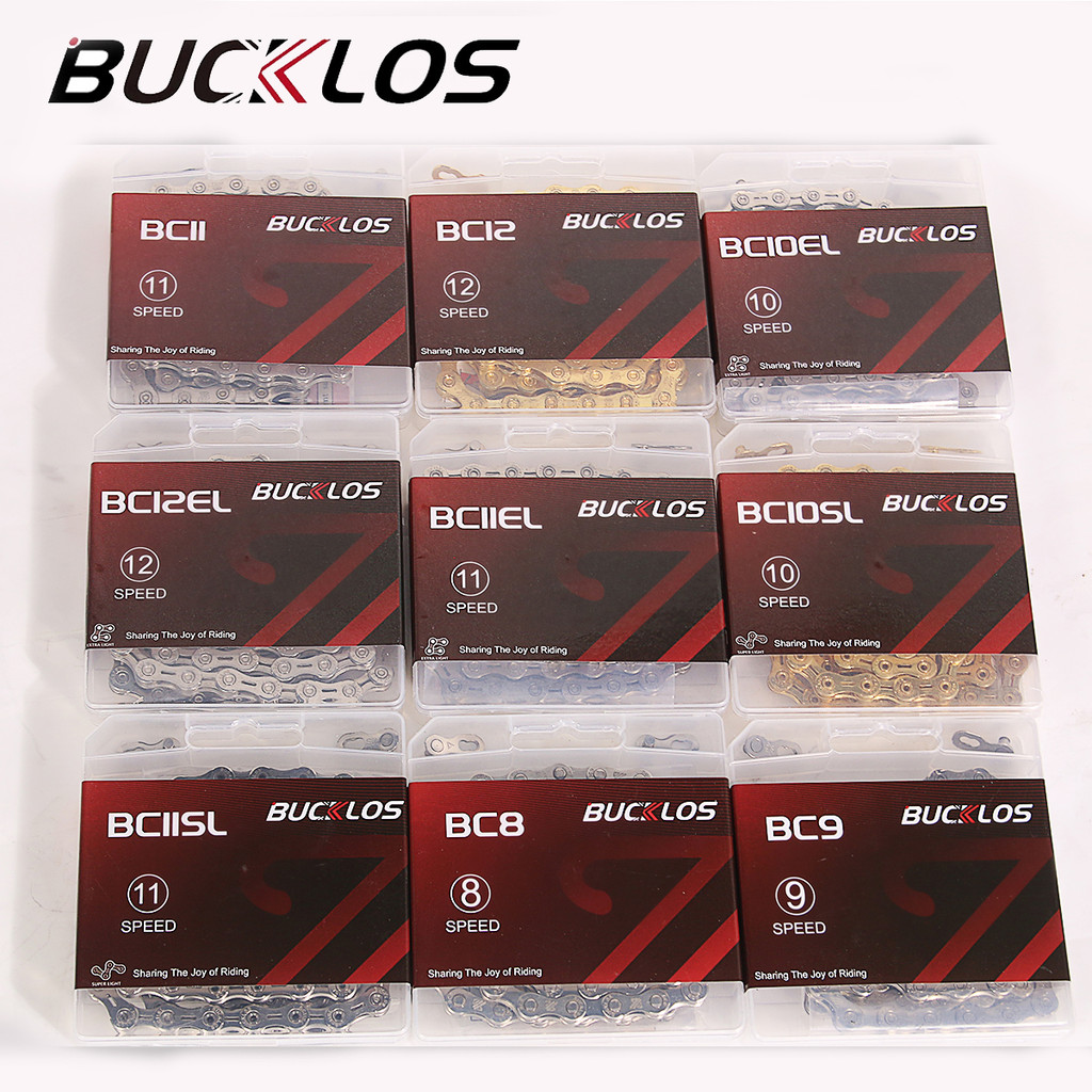 BUCKLOS 8 Speed Chain for Shimano Kmc 9 Speed Chains Lightweight MTB Road Bike 10 Speed Chain ...