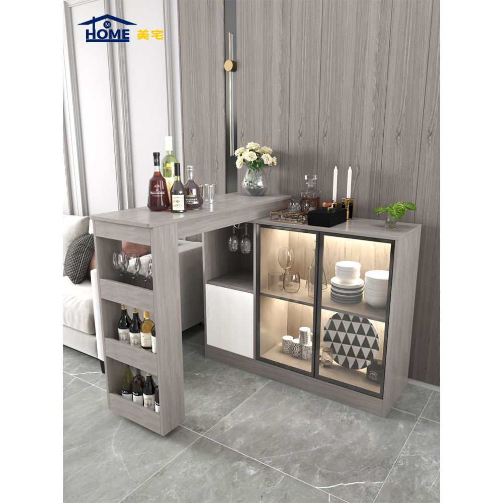 Open Kitchen Rotating Bar Table Integrated Corner Bar Cabinet Living ...