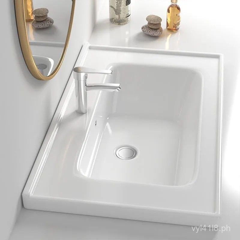 Basin Bathroom Cabinet Wash Basin Semi-Embedded High-Temperature ...