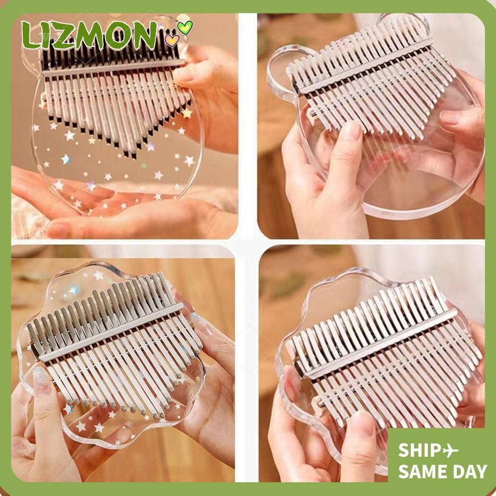 LIZMON Kalimba Thumb Piano, Pentacle 17 Key Acrylic Crystal Thumb ...