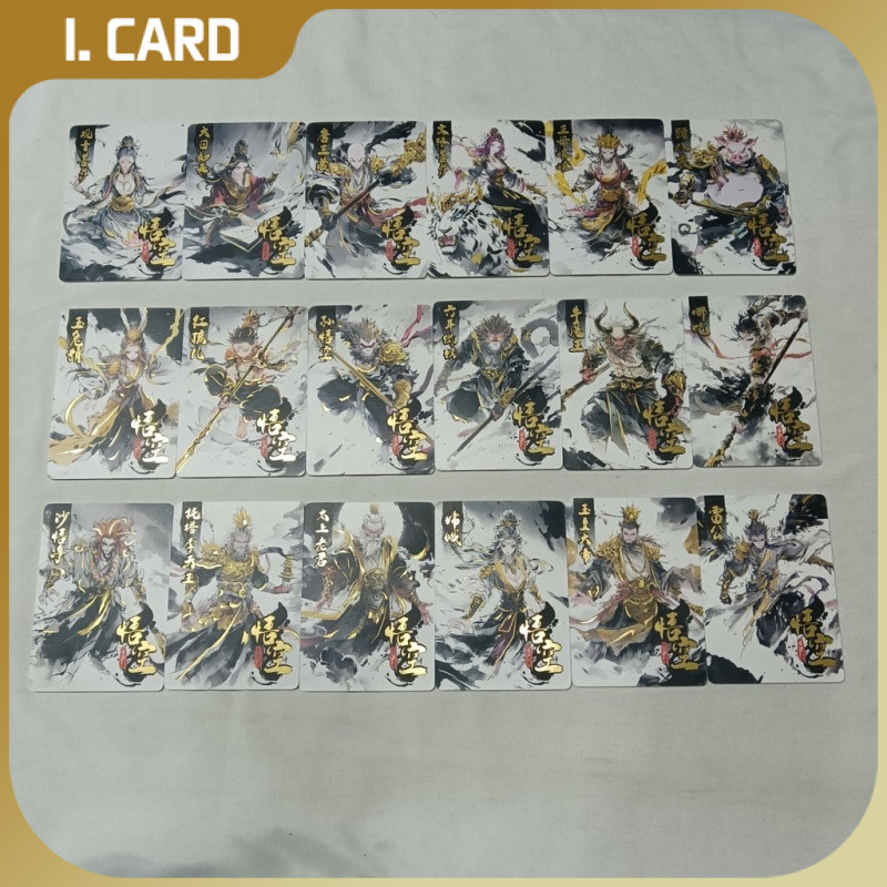 Set Card Ring Goku Black White Painted Main Character Card Round Corner ...