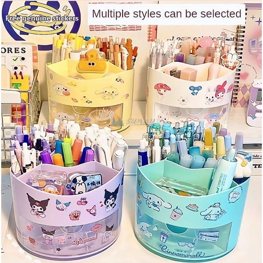 Rotating Pen makeup Brush holder Storage Organizer Desktop Table Desk ...