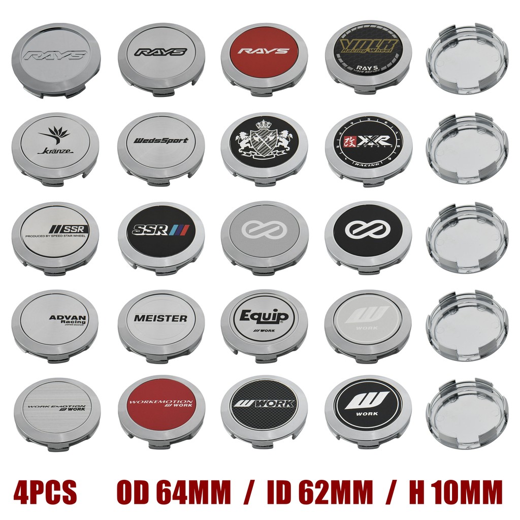 64mm Rays Rim Wheel Cap Wheel Center Cap WORK EQUIP ENKEI ADVAN SSR XXR ...
