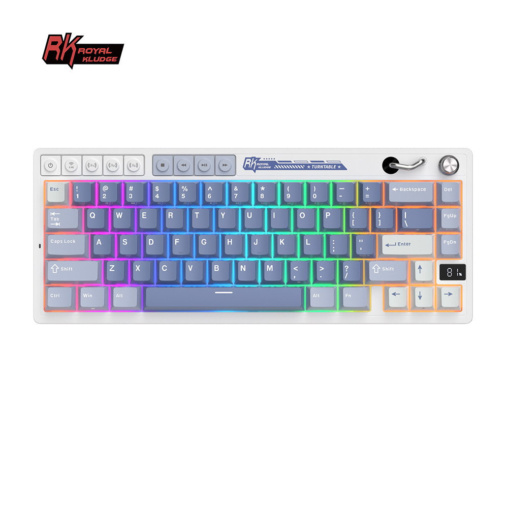Royal Kludge RK M65 Ocean Blue 66 Key Tri-Mode RGB Wired Bluetooth 2.4G ...