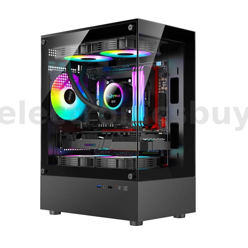 Sumtax Mini XuanWu Desktop Computer Case Seaview Room Double-sided ...