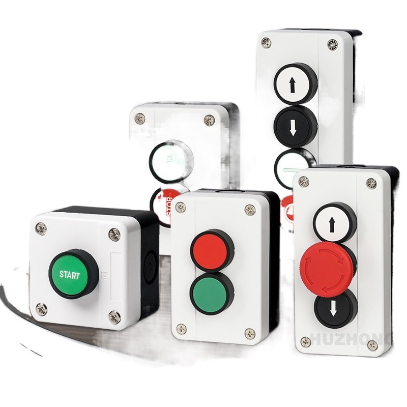 With arrow symbol indicating start-stop self-recovery waterproof button ...