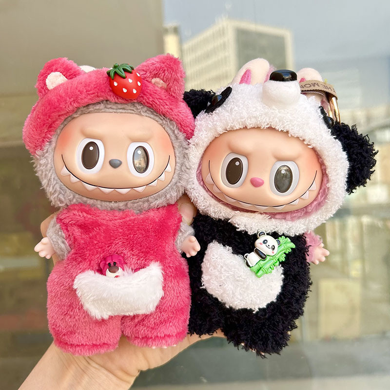 Only Clothes] 17cm labubu Doll Clothes-Pendant labubu Clothes- Hug ...