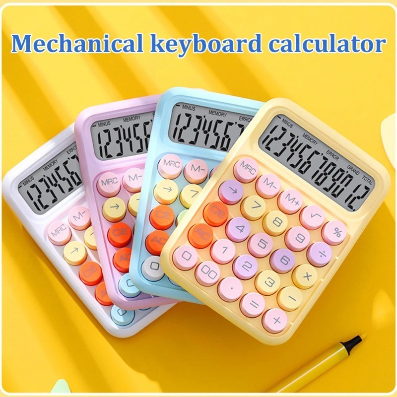 Creative Colorful Electronic Calculator 12 Digit Large LCD Display and ...