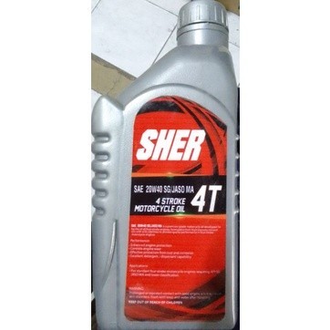 SHER 4 STROKE MOTORCYCLE OIL 4T 1L SAE 20W40 SG / LANGIS PARA SA MOTOR ...