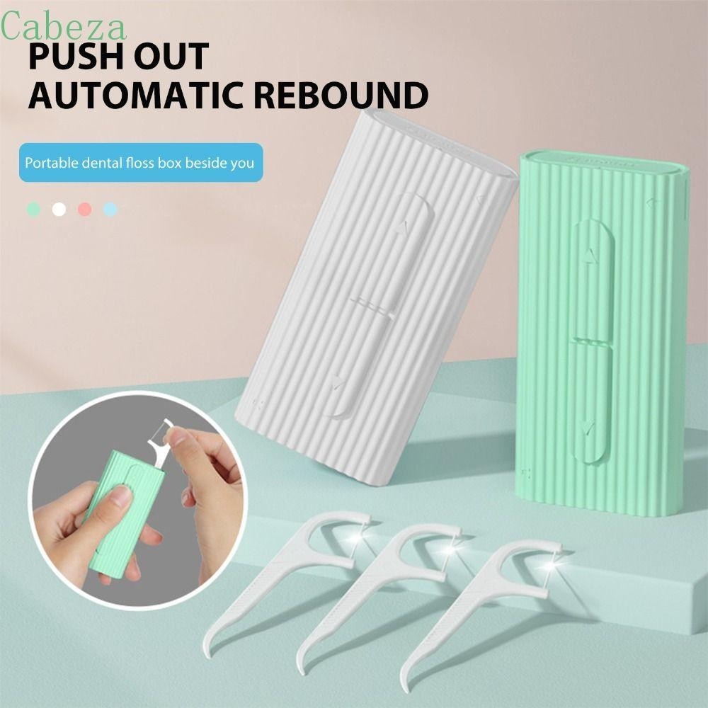 CABEZA Teeth Floss Storage Box Dustproof Mini with 10Pcs Teeth Flosser ...