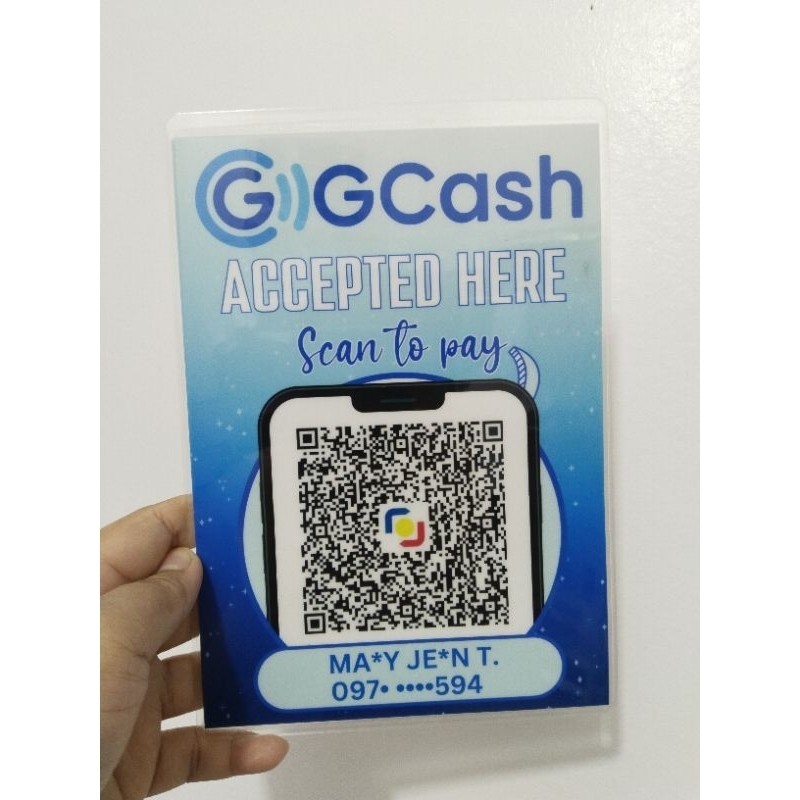 Laminated Gcash Qr Code Scan to pay Signage 250 Microns MAKAPAL ...