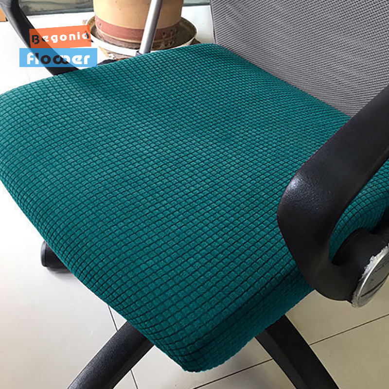 Begonia Flower Chairs Cover Spandex Elasticity Office Stretch Computer ...