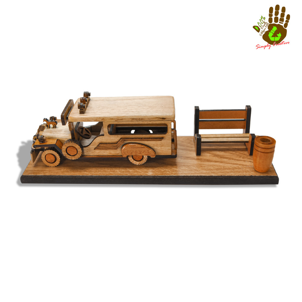Simply Creative Wooden Mini Jeepney and Tartanilya-with Penholder and ...