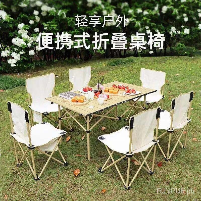 Outdoor Folding Tables and Chairs Portable Car round Picnic Table ...