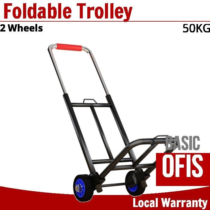 Heavy Duty 2 Wheels Foldable Extendable Hand Truck Trolley 50kg ...