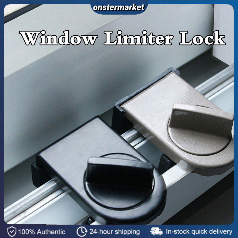 Window Limiter Safety Security Anti-theft Sliding Auxiliary Window Lock ...