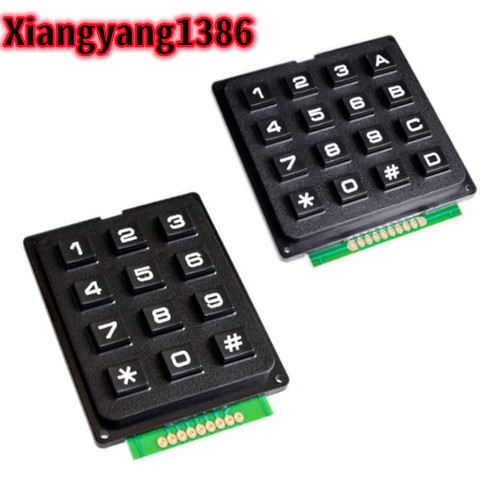 4x4 3x4 Matrix Keyboard Keypad Module Use Key PIC AVR Stamp Sml 4*4 3*4 Plastic Keys Switch for ...