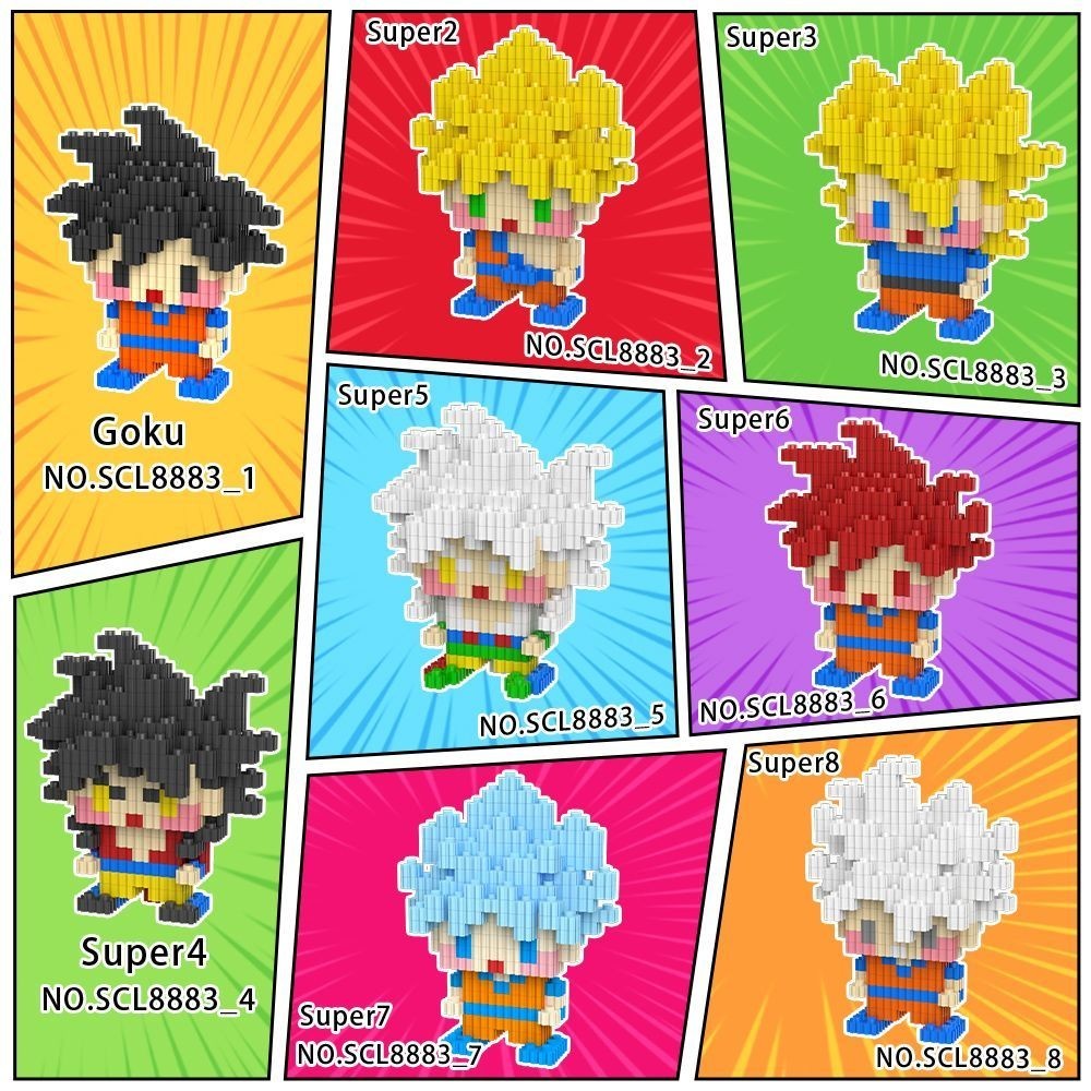 Dragon Ball Assembly Building Block Figurines: Goku Gohan Vegeta Brick ...