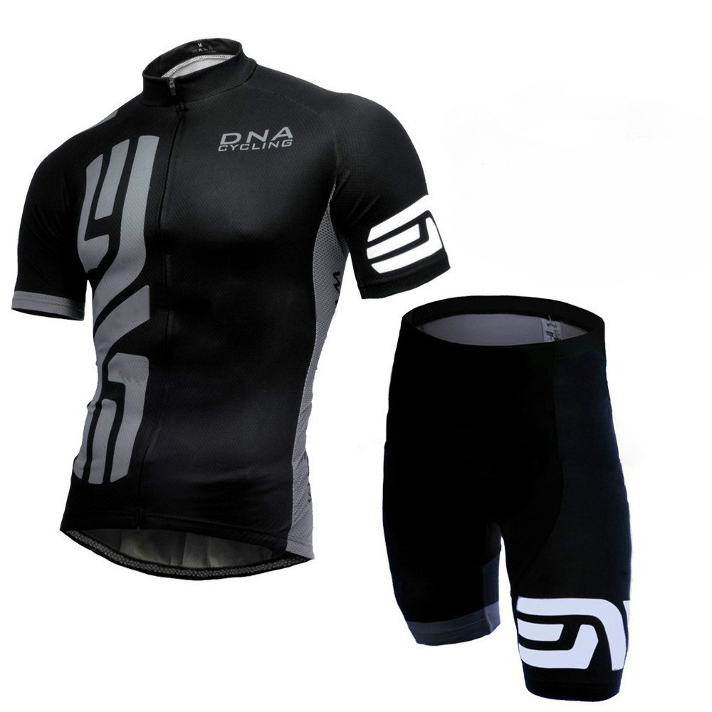 Cycling Jersey Bike Jersey Set Men Bib Shorts With Gel Padded | Shopee ...