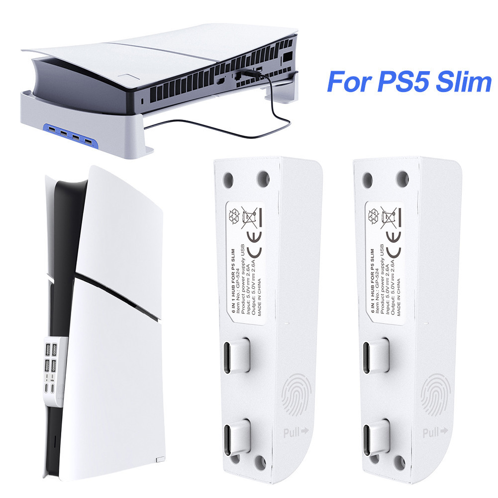 USB Hub with 4 USB & 2 Type C Port USB Port Extender for Playstation 5 ...
