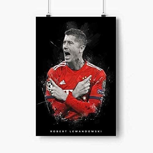 Robert Lewandowski Poster Artwork Soccer Player Poster Soccer Wall Art ...