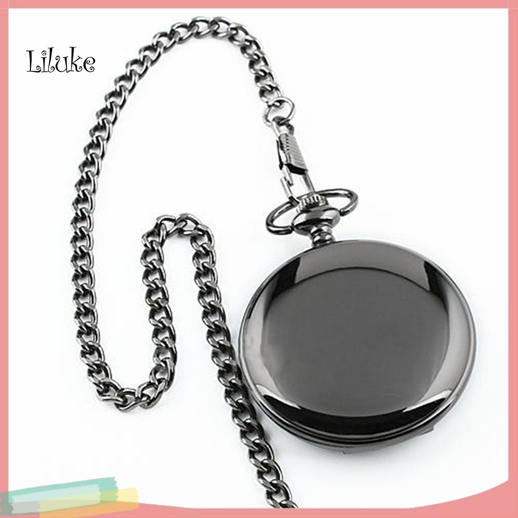 LK Retro Vintage Men Steampunk Smooth Surface Pendant Chain Classic ...