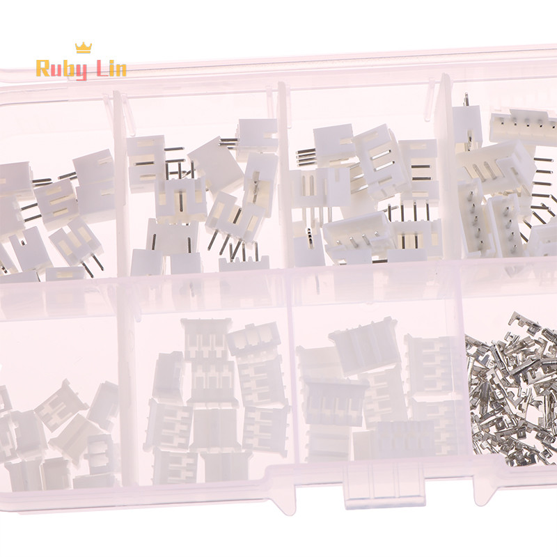 Ruby Lin 230Pcs/Box JST PH 2.0mm / XH 2.54mm Pitch Terminals Kit 2/3/4/5 Pin Plug Plastic ...