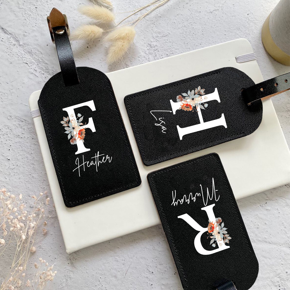 Personalized Luggage Tags with Strap & Name ID Card Gifts for Travelers ...