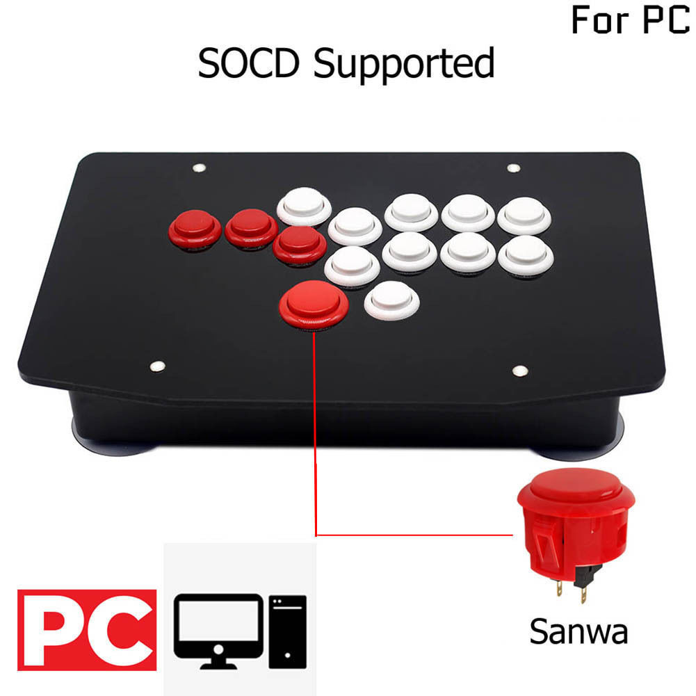 Yixi Hitbox Style Arcade Joystick USB Full Button Controller PC ...