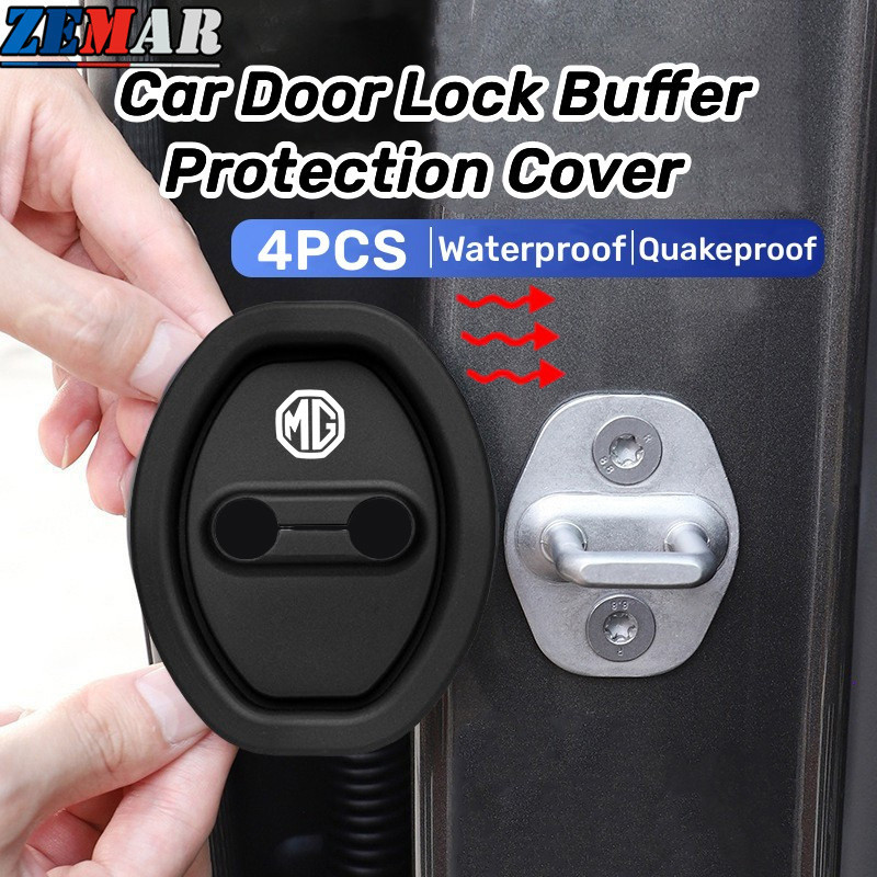 4Pcs MG Silicone Car Door Lock Protection Cover Door Lock Shock ...
