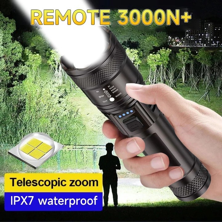 Camping flashlight Waterproof Flashlight Flashlight rechargeable Super ...