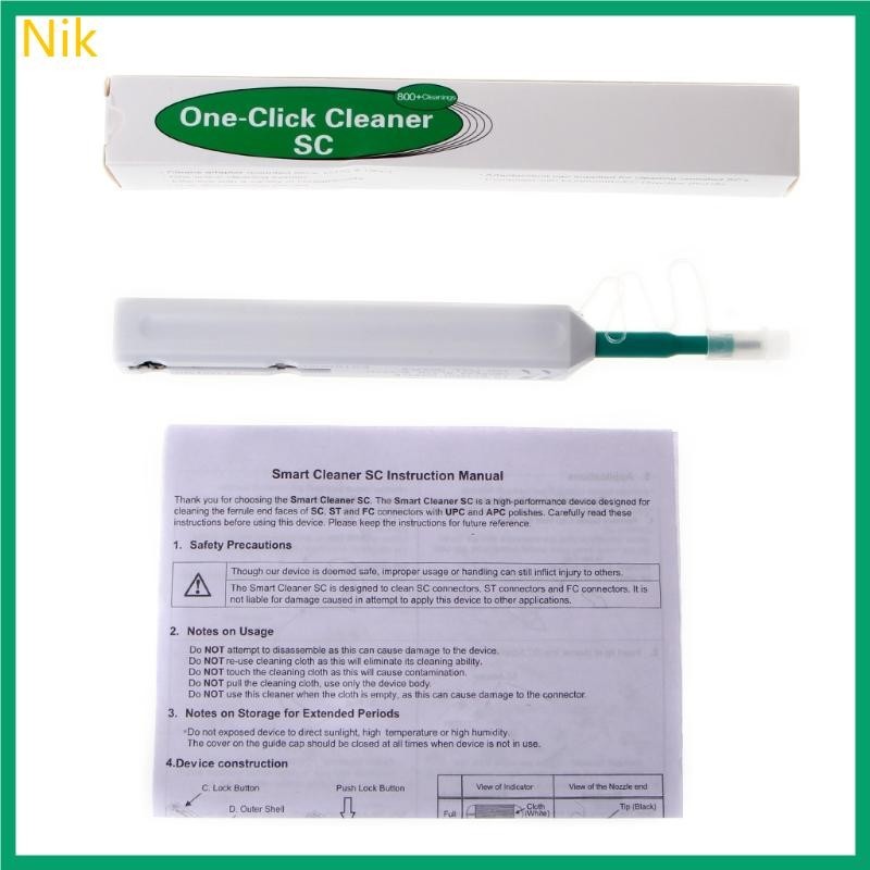 Niki One-Click Fiber Cleaner Pen 800 Times For SC ST for FC 2 5mm ...