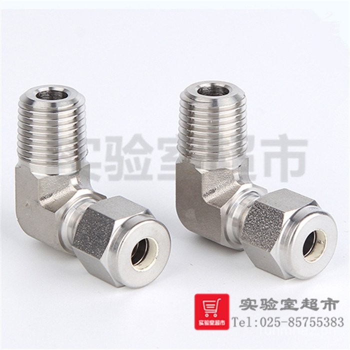 316L Stainless Steel Ferrule Type Male Threaded Right Angle Connector ...