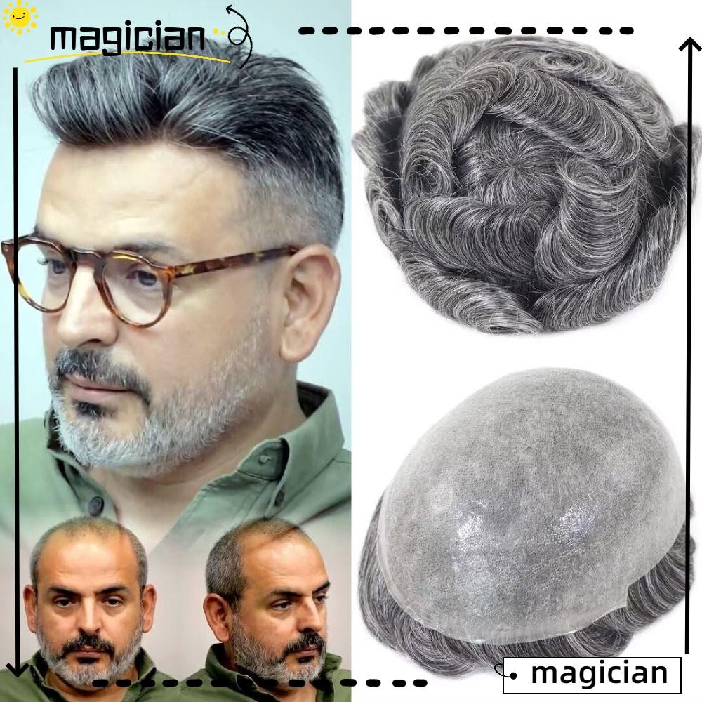 MAG 8x10 Inch Men Short Toupee Wig, Fashionable Amiable Soft Men Hair ...