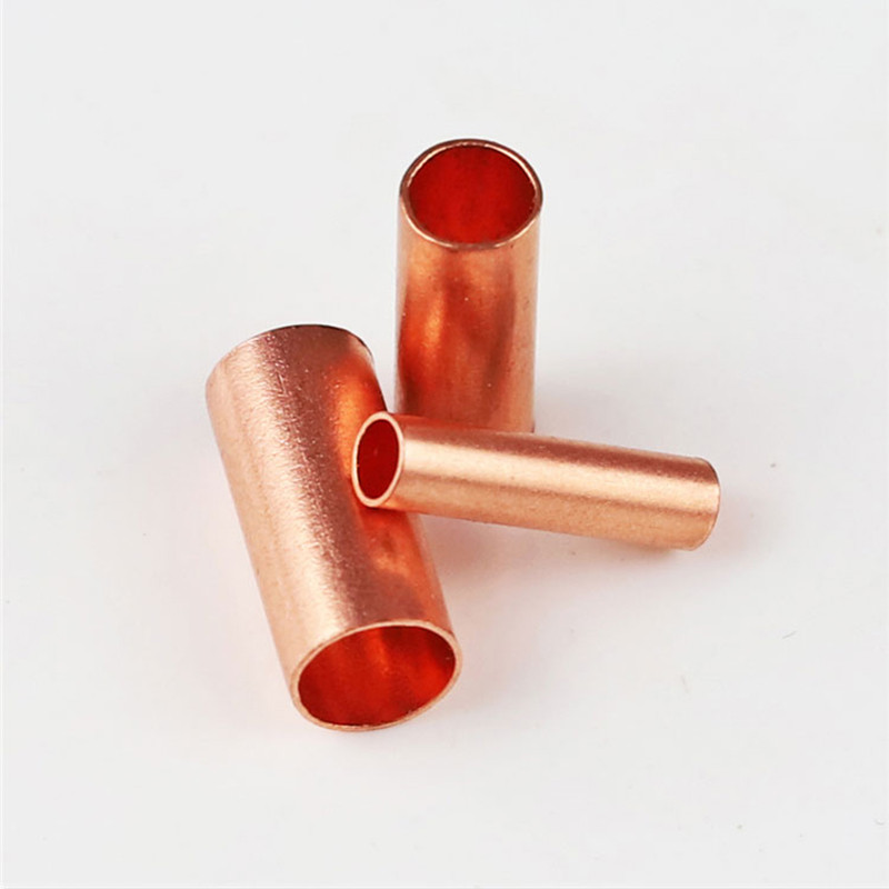 100PCS φ1.5/2.5/3/4/5/6/8/10mm Copper Connecting Pipe Wire Joint GT Small Copper Tube Wire ...