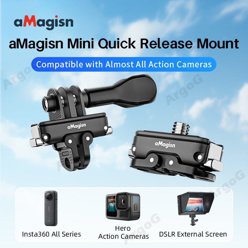 aMagisn Mini Quick Release Mount for Most Action Camera Lightweight ...