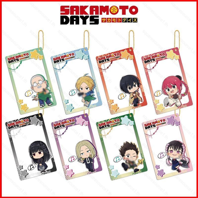 SQT SAKAMOTO DAYS Transparent Card Bead Acrylic Keychain Backpack ...