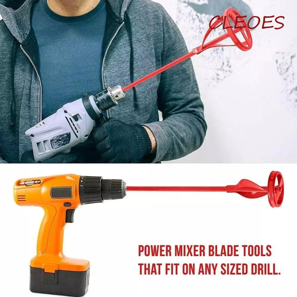CLEOES Mixer Mixing Paddle Rod, Hexagon Shaft Elongated Paint Mixing ...