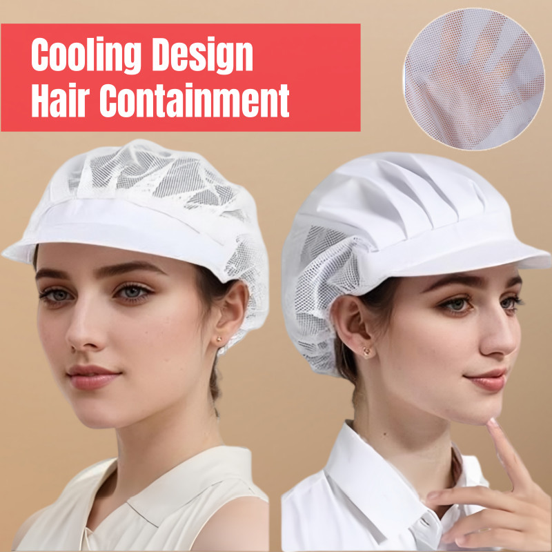 Chef Hat Hair Nets Unisex Elastic Kitchen Cooking Hat Food Service Hair ...